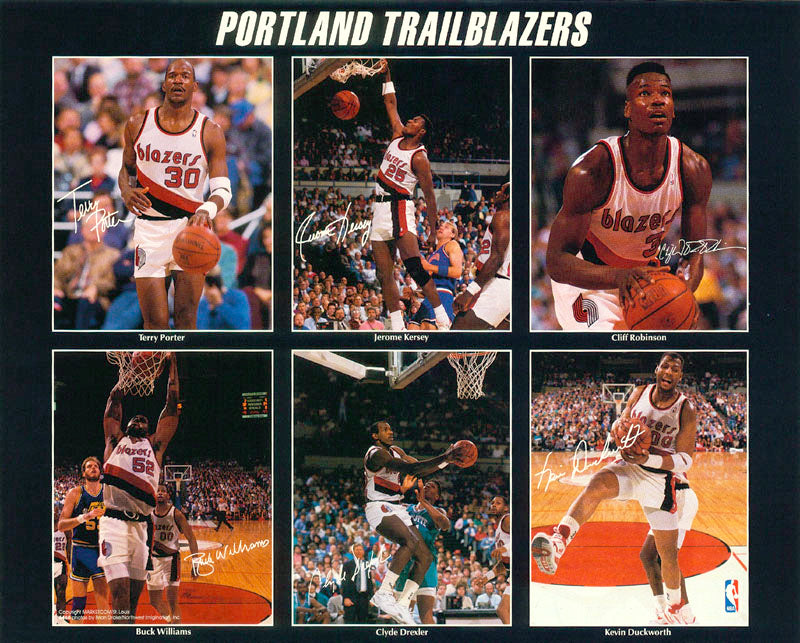 NBA - PORTLAND TRAILBLAZERS COLLAGE - POSTER LC3E – Midwest Posters