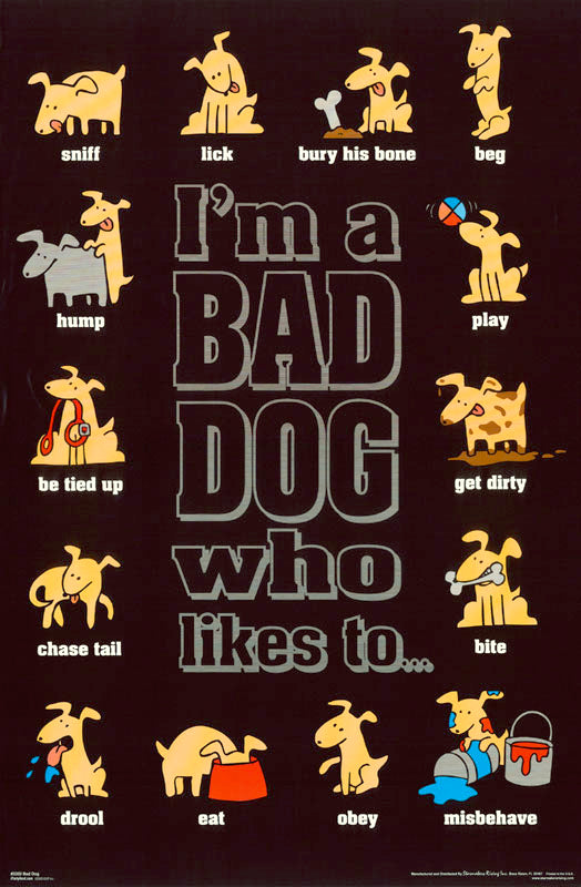 COMICAL - BAD DOG - POSTER LC3T – Midwest Posters