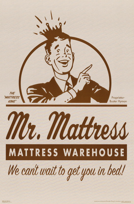COMICAL - MR. MATTRESS - POSTER RW22-O – Midwest Posters